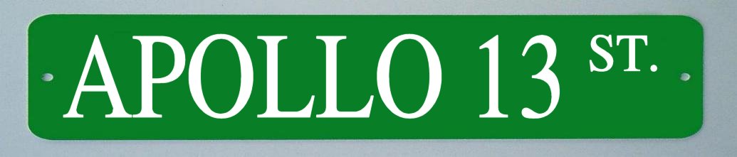 Framed Daniel Moore Alabama Football Prints - Apollo 13 street sign