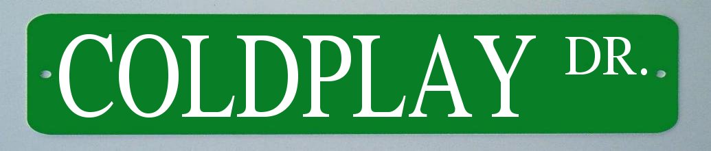 Framed Daniel Moore Alabama Football Prints - Coldplay street sign