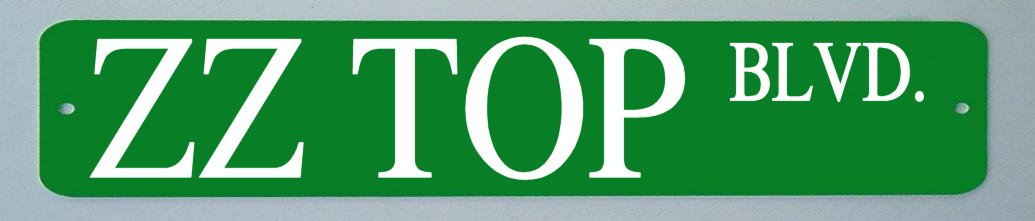 Framed Daniel Moore Alabama Football Prints - ZZ Top street sign