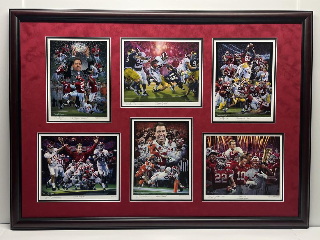 Framed Daniel Moore Alabama Football Prints - Alabama Football Dynasty ...