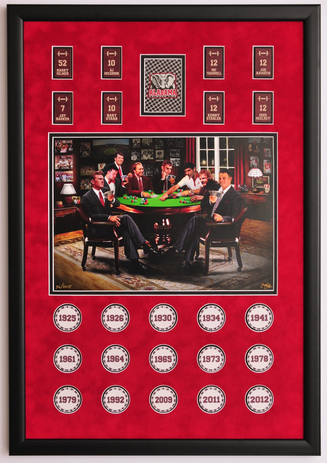 Framed Daniel Moore Alabama Football Prints - Alabama's Greatest ...
