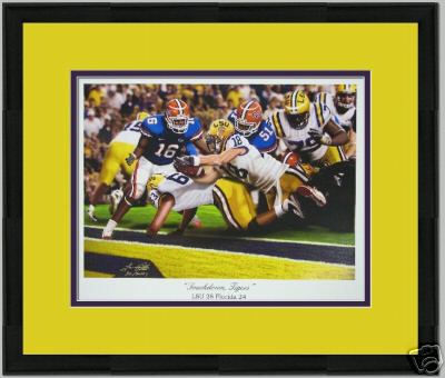 Framed Daniel Moore Alabama Football Prints - LSU football vs Florida ...